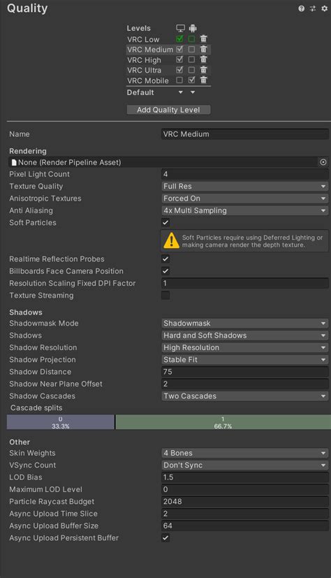 Vrchat Performance Options