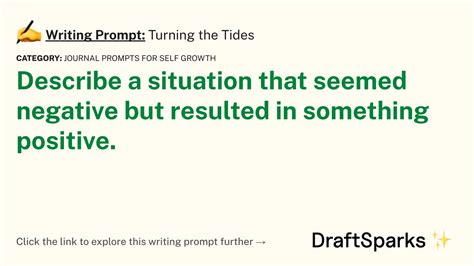 Writing Prompt Turning The Tides Draftsparks