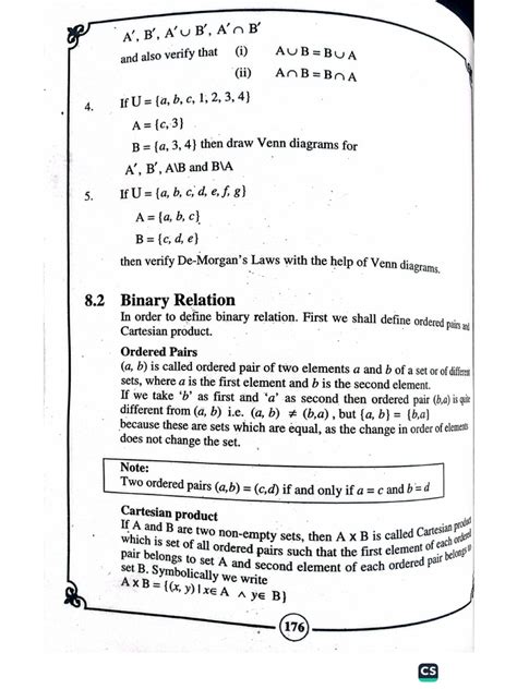 Binary Relations Pdf