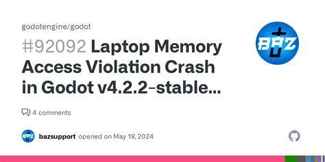 Laptop Memory Access Violation Crash In Godot V4 2 2 Stable With AMD