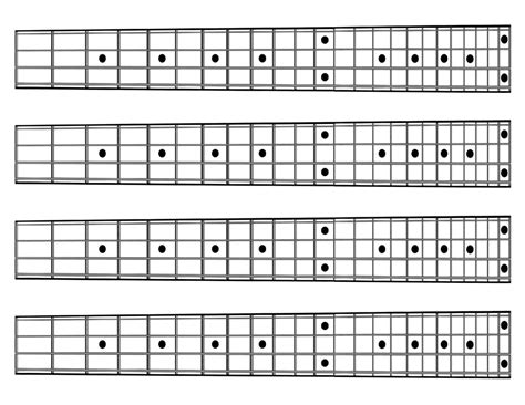 Guitar Diagram Fretboard Printable Blank Fretboard Diagrams