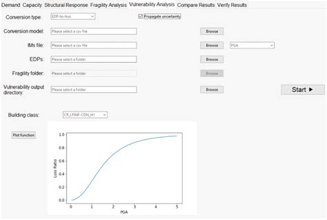 graphical user interface of the vulnerability analysis module of the