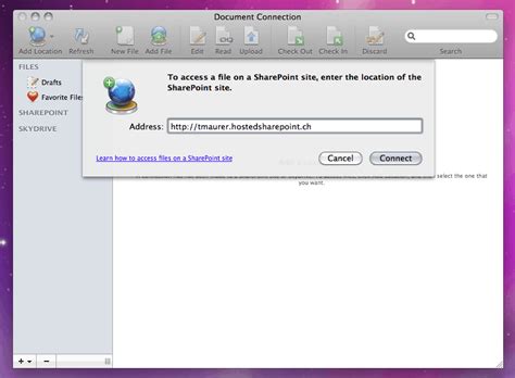 how to use microsoft document connection for mac with genotec hosted