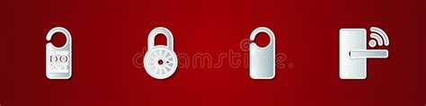 Set Please Do Not Disturb Safe Combination Lock Wheel And Digital Door With Wireless Icon