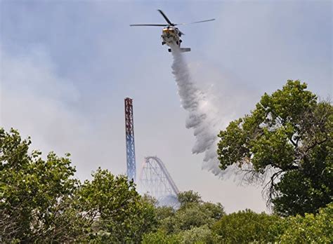 Brush Fire Sets Off Evacuation At Six Flags Magic Mountain And