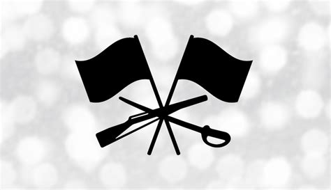 Sports Clipart Black Crossed Color Guard Marching Band Flags Sabre