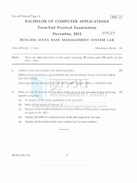 Bcsl 034 Previous Year Question Papers By Ignouassignmentguru Pdf