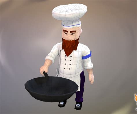 Artstation Stylized Npc Chef Game Assets