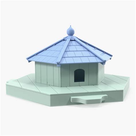 Wooden Duck House Floating Blue 3d Model 24 3ds Blend C4d Fbx