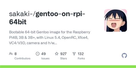 Github Sakaki Gentoo On Rpi 64bit Bootable 64 Bit Gentoo Image For