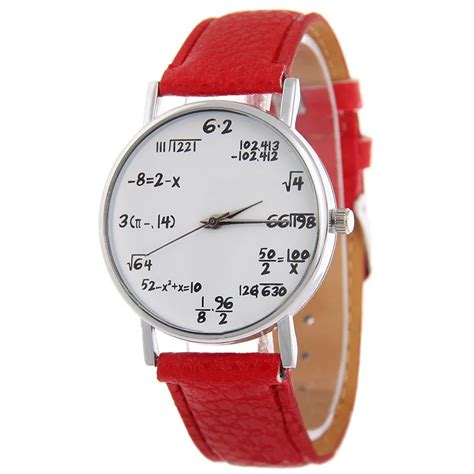 Buy New Fashion Maths Formula Watch Leather Watchband