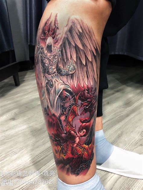 满背纹身天使与恶魔八大堕落天使纹身 伤感说说吧