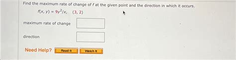 Solved Find the maximum rate of change of f ﻿at the given | Chegg.com