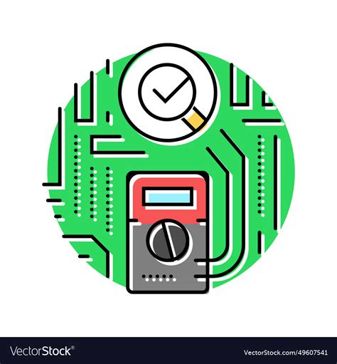 Multimeter Testing Electronics Color Icon Vector Image