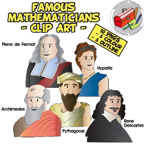 Love This Set Of Mathematician Clipart Teaching High School Math