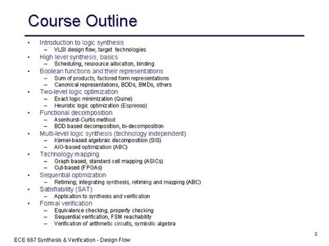 ece 667 synthesis and verification of digital circuits