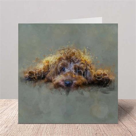 Golden Cockapoo Greeting Card Birthday Card Art And Things