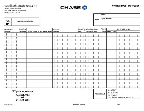 Blank Chase Withdrawal Slips Form ≡ Safeinet