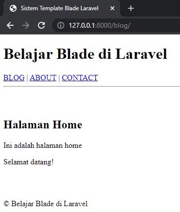 Laravel Sistem Template Blade Pada Laravel Aantamim Id