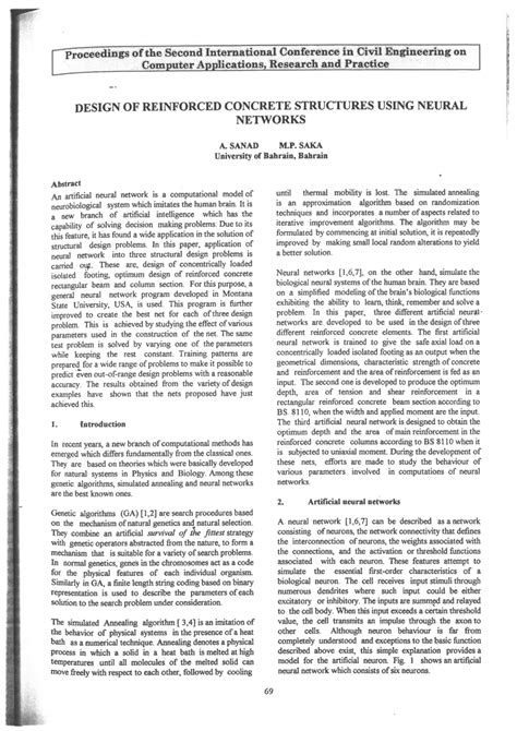 Pdf Design Of Reinforced Concrete Structures Using Neural Networks