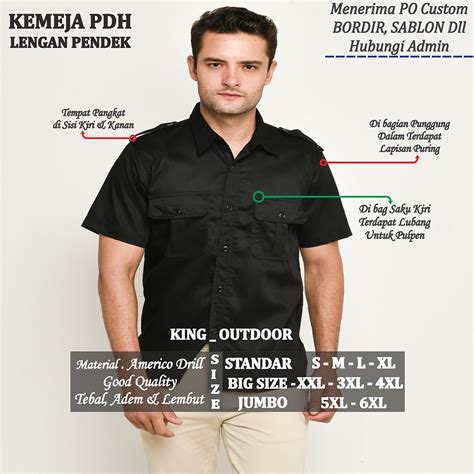 Jual Kemeja Kerja Lengan Pendek Ukuran Jumbo 5xl 6xl Warna Hitam Seragam Pnsasnpilot