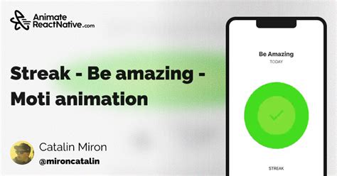 React Native Animations Streak Be Amazing Moti Animation