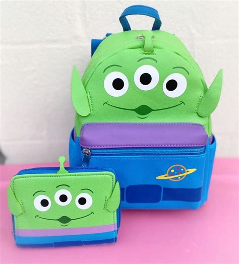 Disney Pixar Toy Story Alien Loungefly Mini Backpack And Matching Wallet