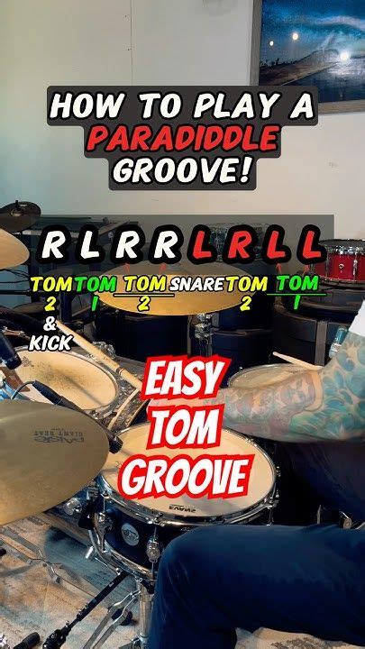 Paradiddle Groove On The Drum Set Easy Drum Lesson Exercise Drums