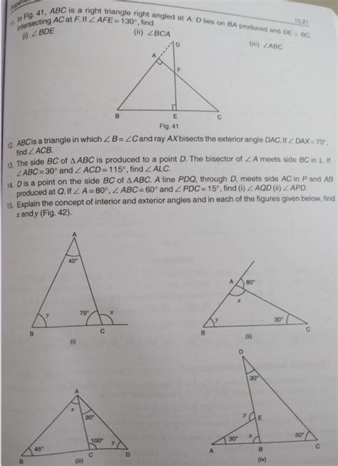 Apsg Class 7 Revision Sheet Triangles