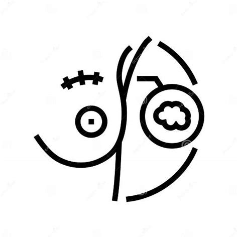 Lumpectomy Surgery Line Icon Vector Illustration Stock Vector Illustration Of Diagram Icon