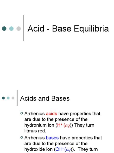 Ap Chapter 16 Acid Base Equilibria Pdf Acid Acid Dissociation