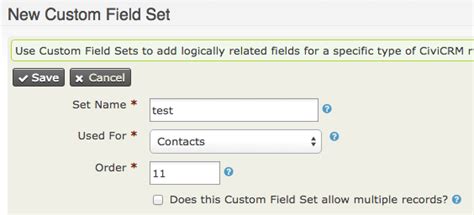 Custom Fields How Do I Create Multiple Records Fieldsets For Contacts