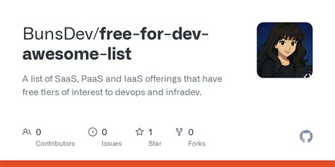 GitHub BunsDev Free For Dev Awesome List A List Of SaaS PaaS And