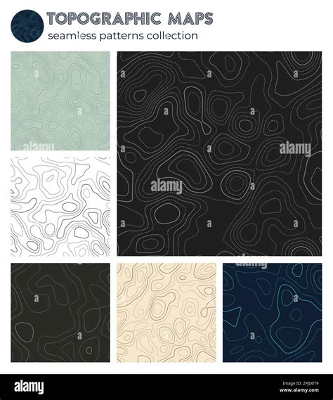 Topographic maps. Awesome isoline patterns, seamless design. Attractive tileable background ...