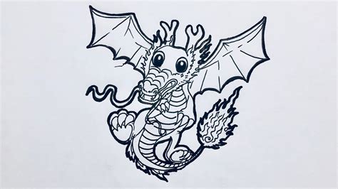 สอนวาดมังกร สอนวาดรูป มังกรสวยๆง่ายๆ How To Draw A Dragon By Playdraw Youtube