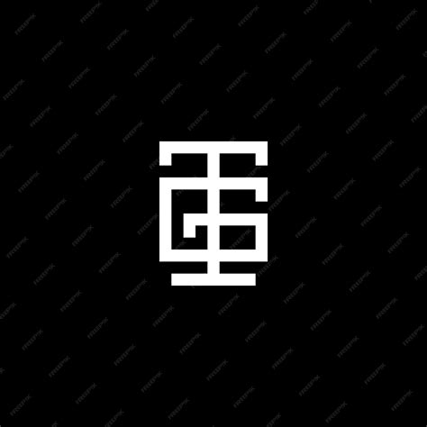 초기 기반 깨끗하고 최소한의 문자 Tg Gt 모노그램 로고 템플릿 우아한 고급 알파벳 벡터 디자인 프리미엄 벡터