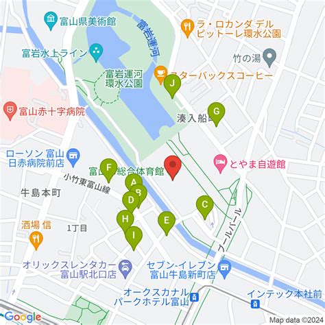 富山市総合体育館 周辺の駐車場・コインパーキング一覧マップ