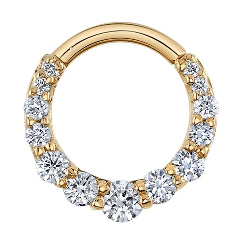 Bvla Body Vision Graduating Gem Oaktier Hinge Ring In Gold With