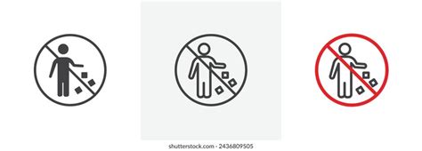 Do Not Litter Toilet Sign Isolated Stock Vector Royalty Free