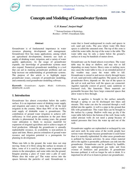 PDF Concepts And Modeling Of Groundwater System