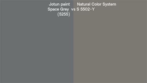 Jotun Paint Space Grey 5255 Vs Natural Color System S 5502 Y Side By