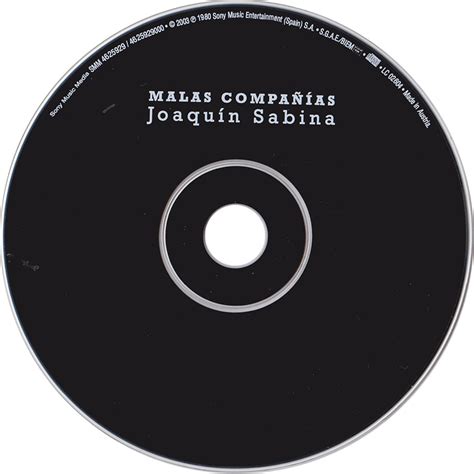Car Tula Cd De Joaquin Sabina Malas Compa Ias Portada