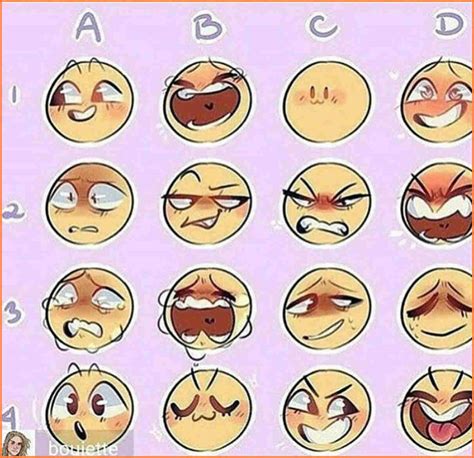 Facial Expressions Chart Drawing A Visual Reference Of Charts Chart