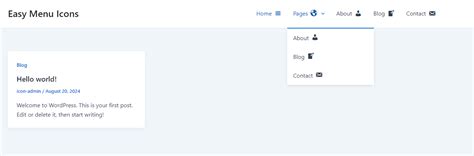 easy menu icons wordpress menu icon plugin wordpress plugin