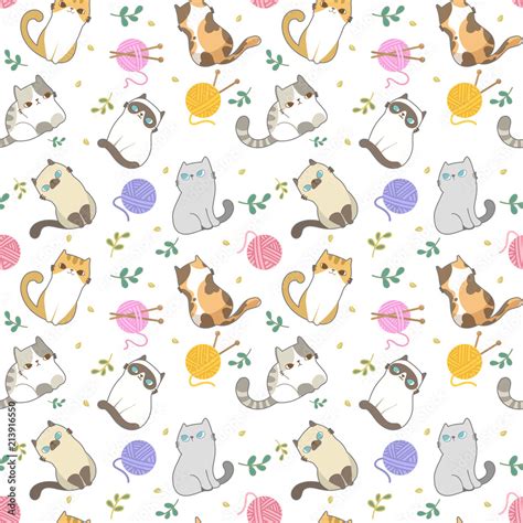 Cute Cat Cartoon Background