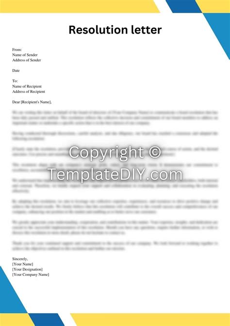 Board Resolution Letter Sample With Examples Word