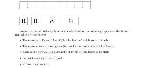 Solved Let N≥1 Be An Integer And Consider A 1×n Board Bn