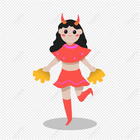 귀여운 치어 리더 소녀 Png 일러스트 무료 다운로드 Lovepik