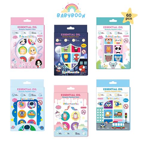 60pcs Mosquito Repellent Patch Natural Plant Based Essential Oil Sticker Insect Patch Shopee