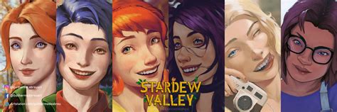 Finished My Fan Art Series Of The Stardew Valley Girls Rstardewvalley
